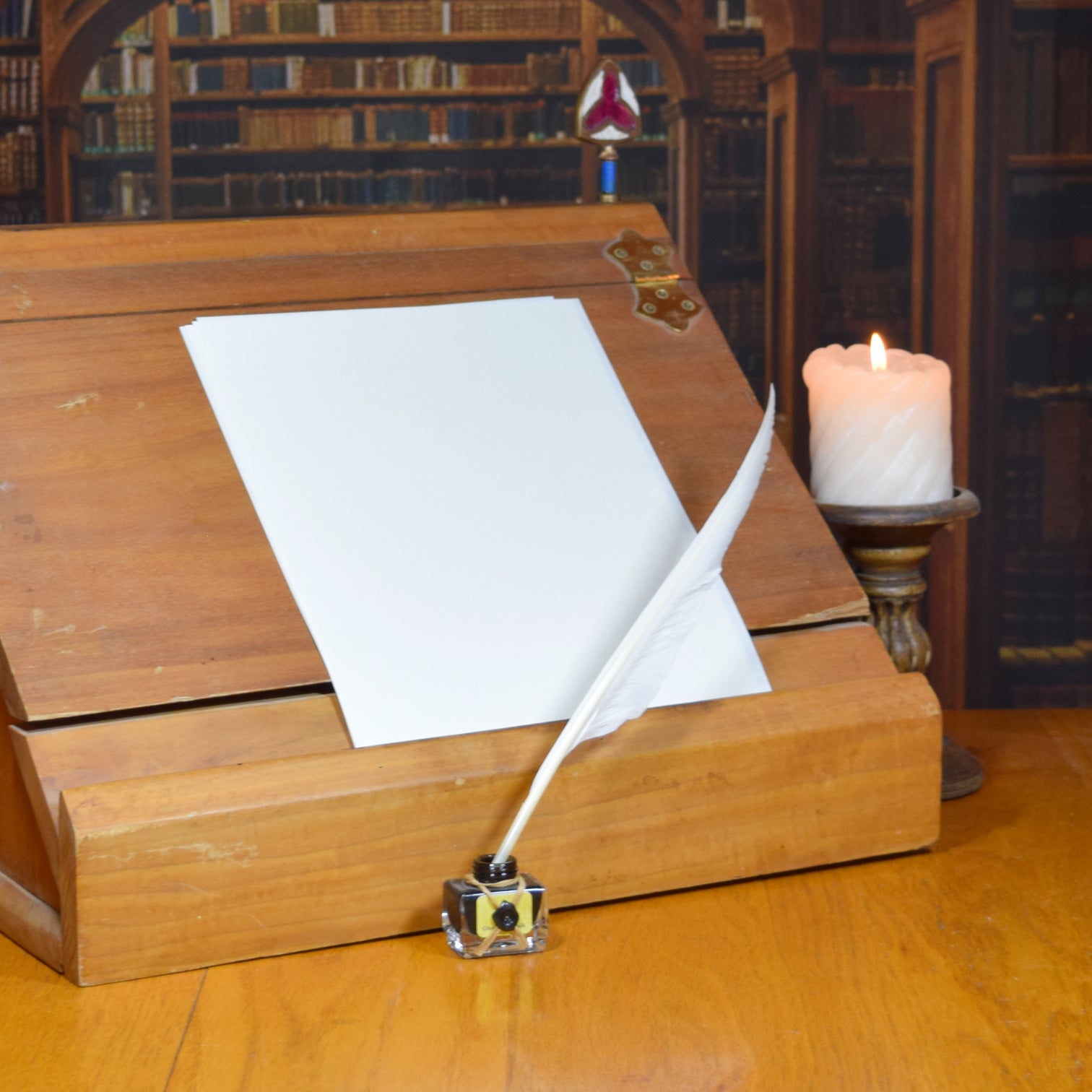 Renaissance Writing Set with Feather Quill, Ink, and Paper – ArteOfTheBooke