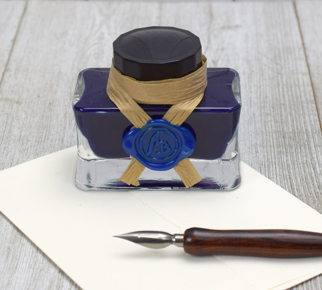 "Sapphire Sea" Blue Calligraphy Ink for Feather Quills and Dip Pens ...