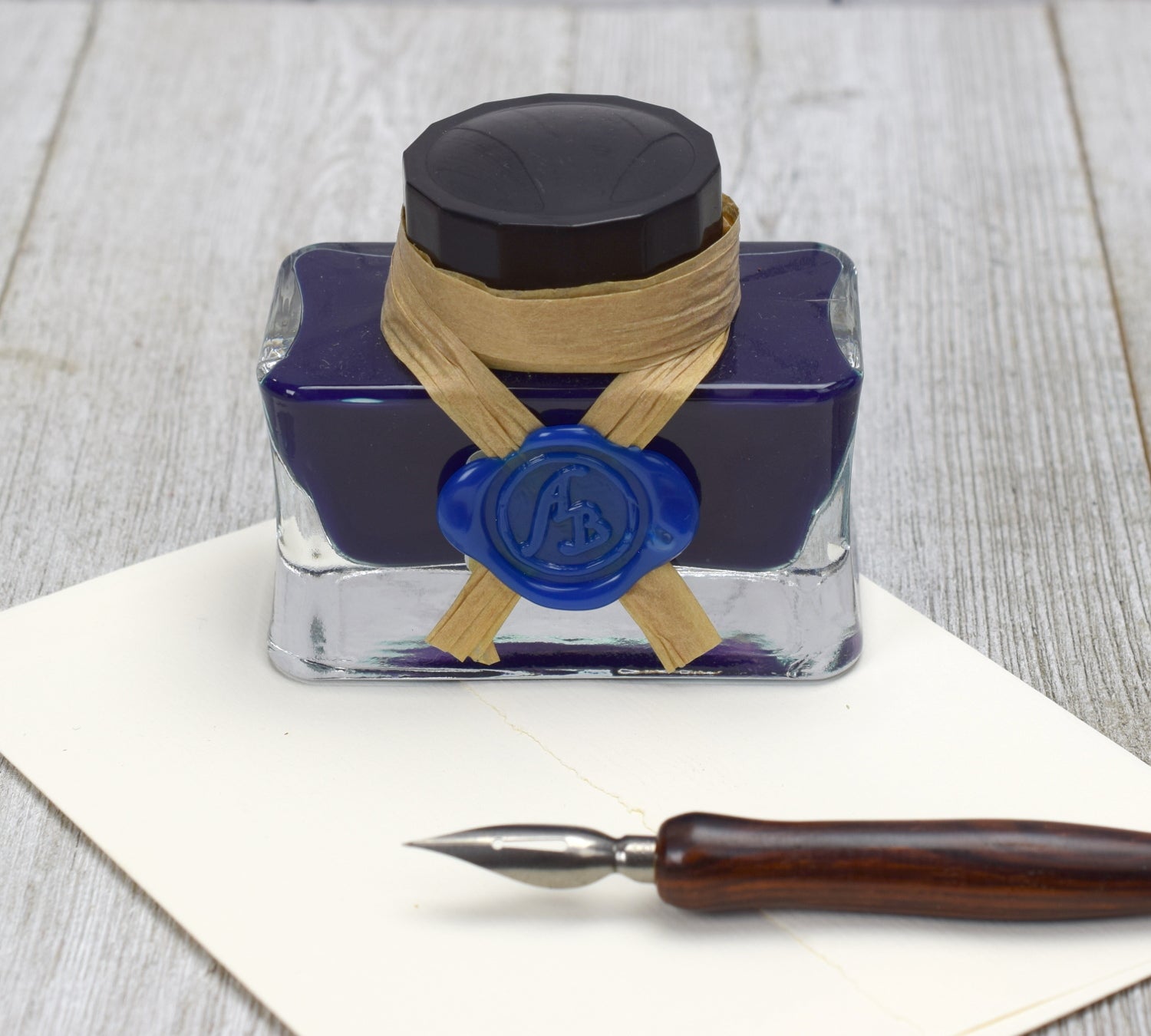 "Sapphire Sea" Blue Calligraphy Ink for Feather Quills and Dip Pens ...