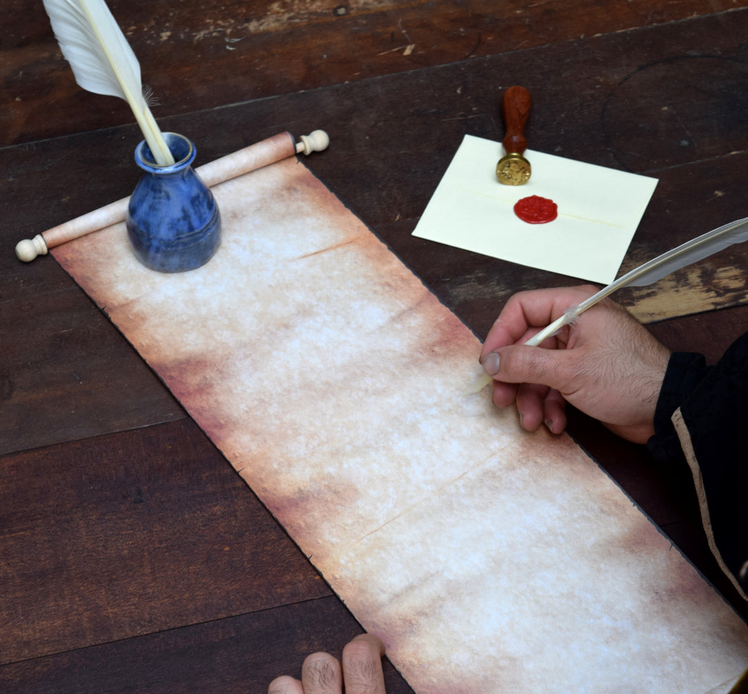 Sorcerer's Scroll : Old Paper Scroll on Wood Rods – ArteOfTheBooke
