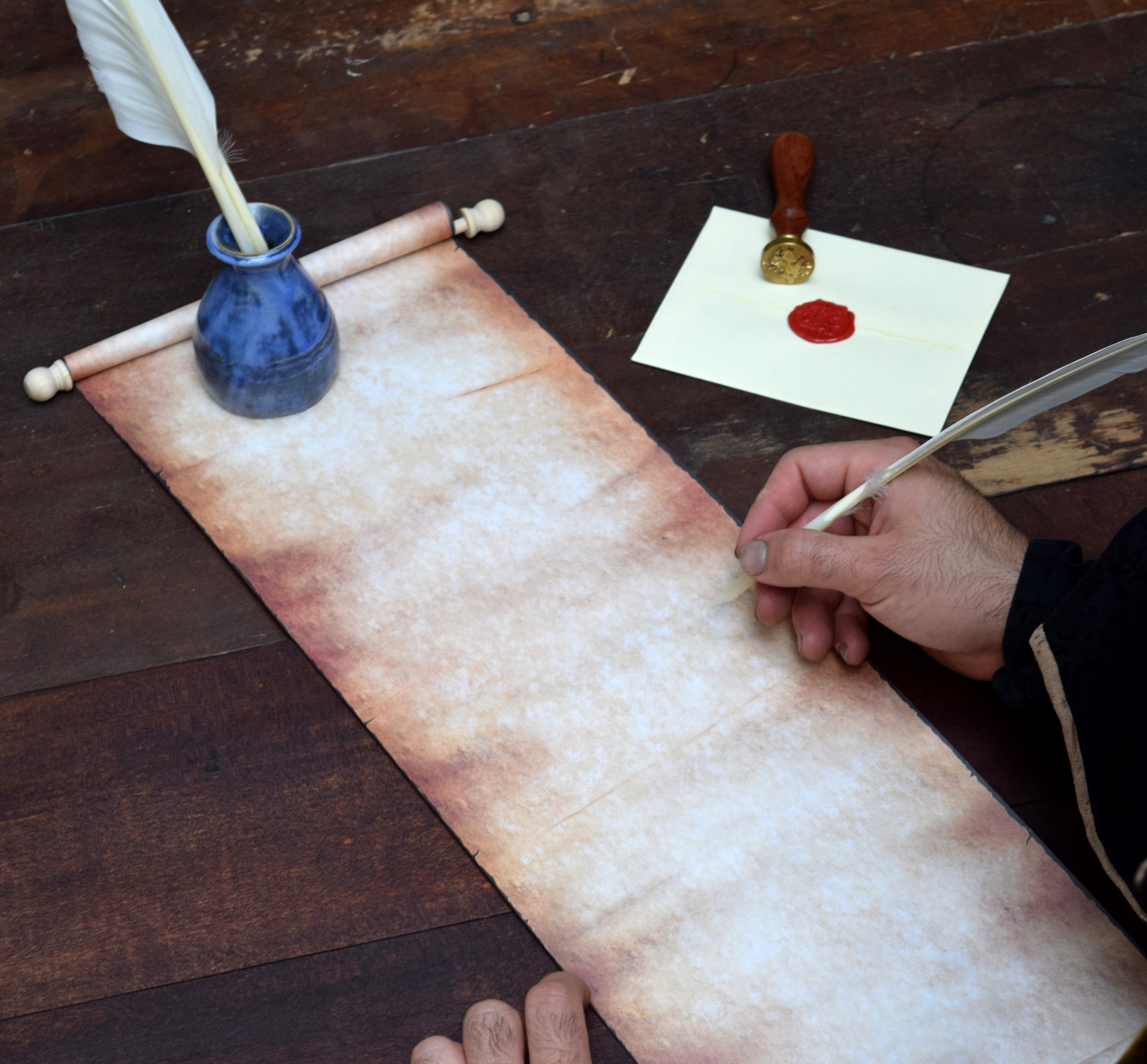 Sorcerer's Scroll : Old Paper Scroll on Wood Rods – ArteOfTheBooke