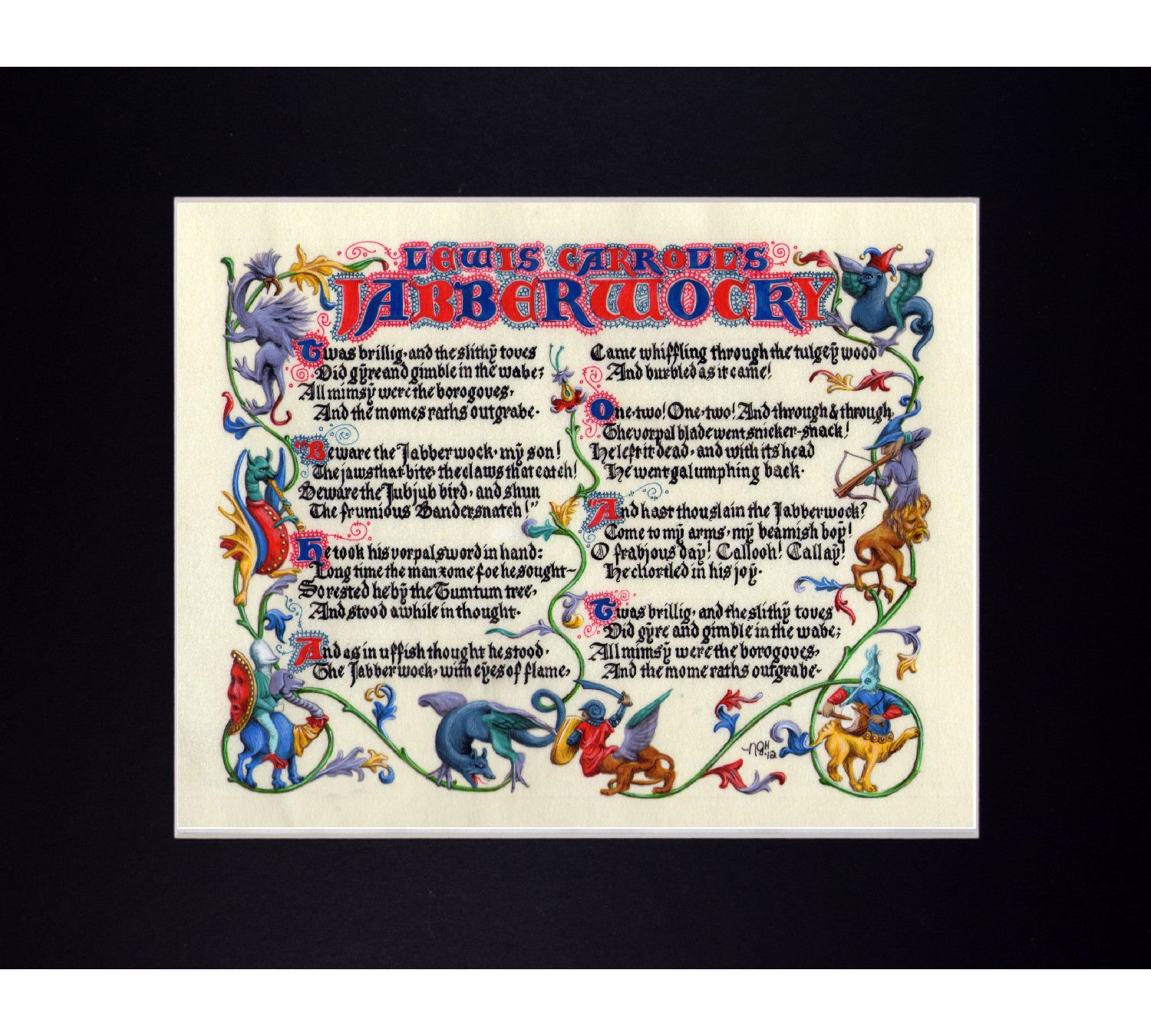 Jabberwocky by Lewis Carroll Fine Art Print Reproduction – ArteOfTheBooke